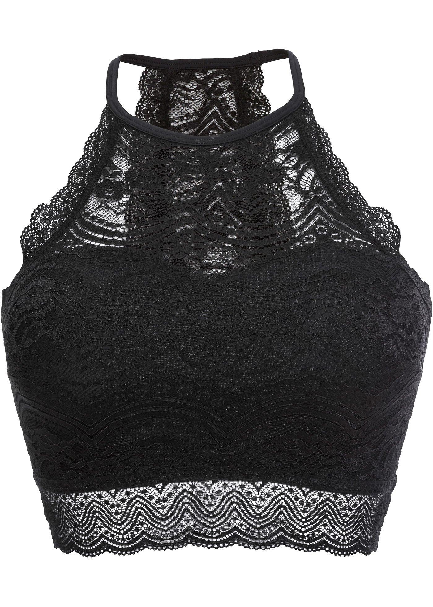 Brassière Stylée à Dentelle Chic Noir
