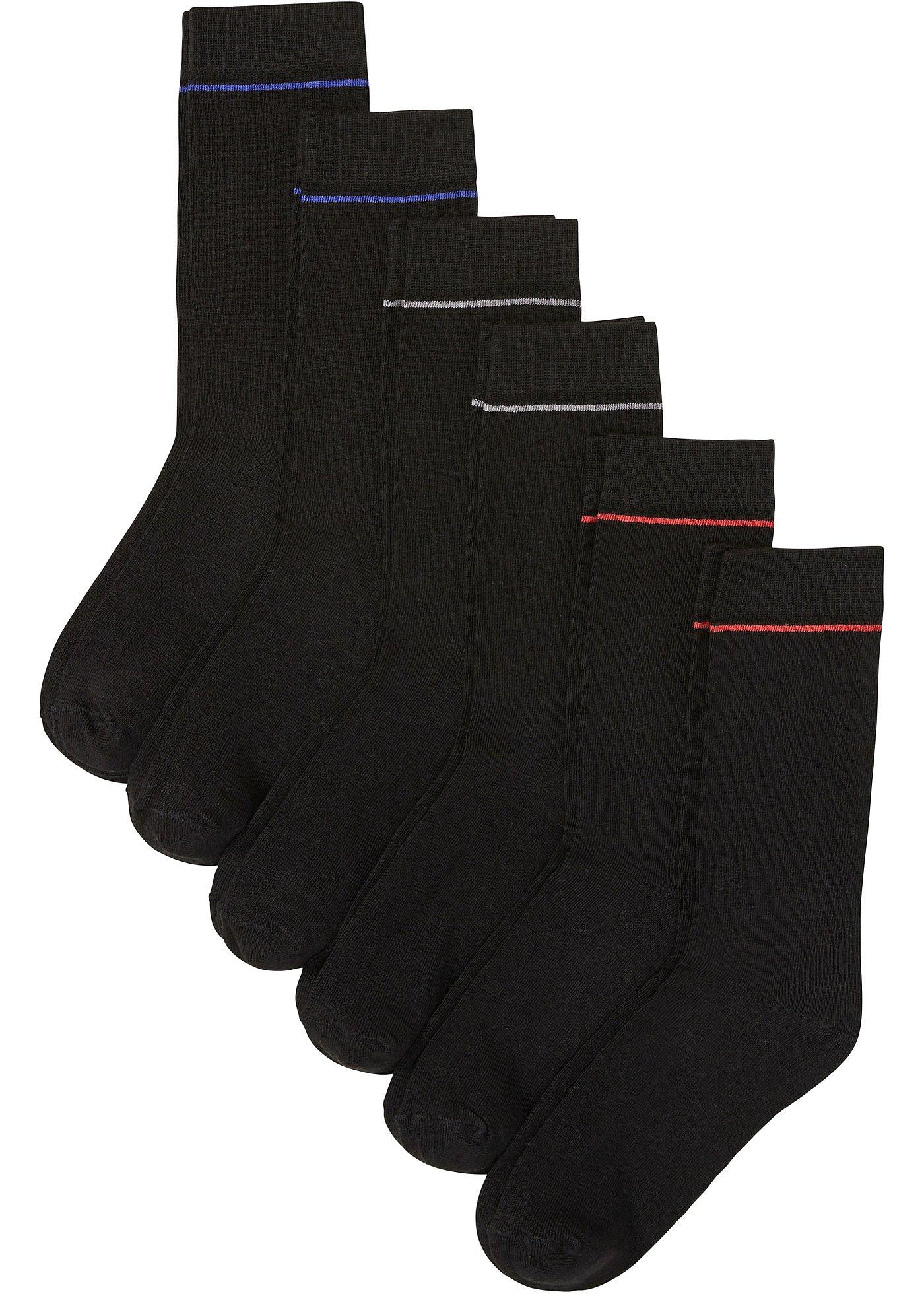Chaussettes confortables en lot pratique - noir rayé