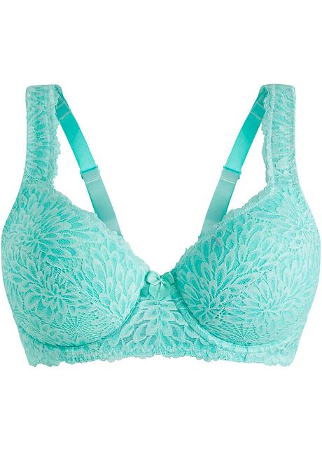 Soutien Gorge à Coques Avec Dentelle Florale Menthe Bon B