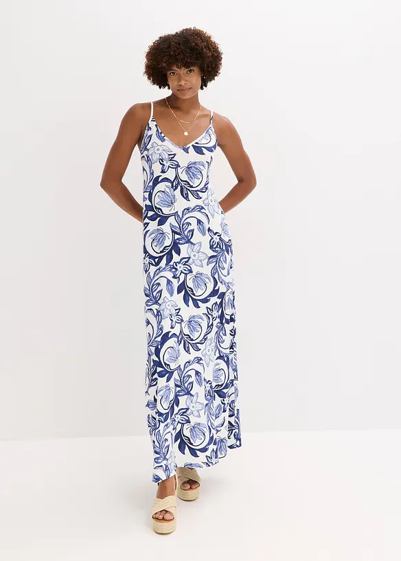 Robe douce et estivale en jersey viscose extensible avec imprimé floral ...