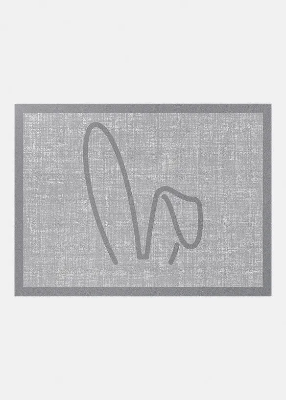 Paillasson moderne pour la période de Pâques - gris imprimé